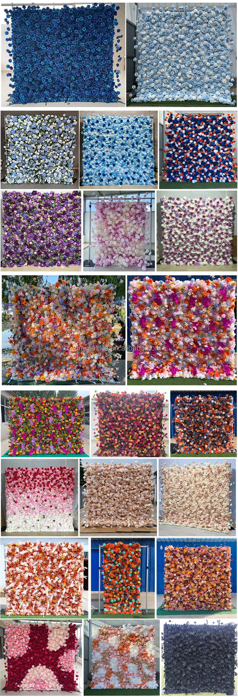 Artificial White Baby Breath Flower Wall Wedding Baby Shower Backdrop ...