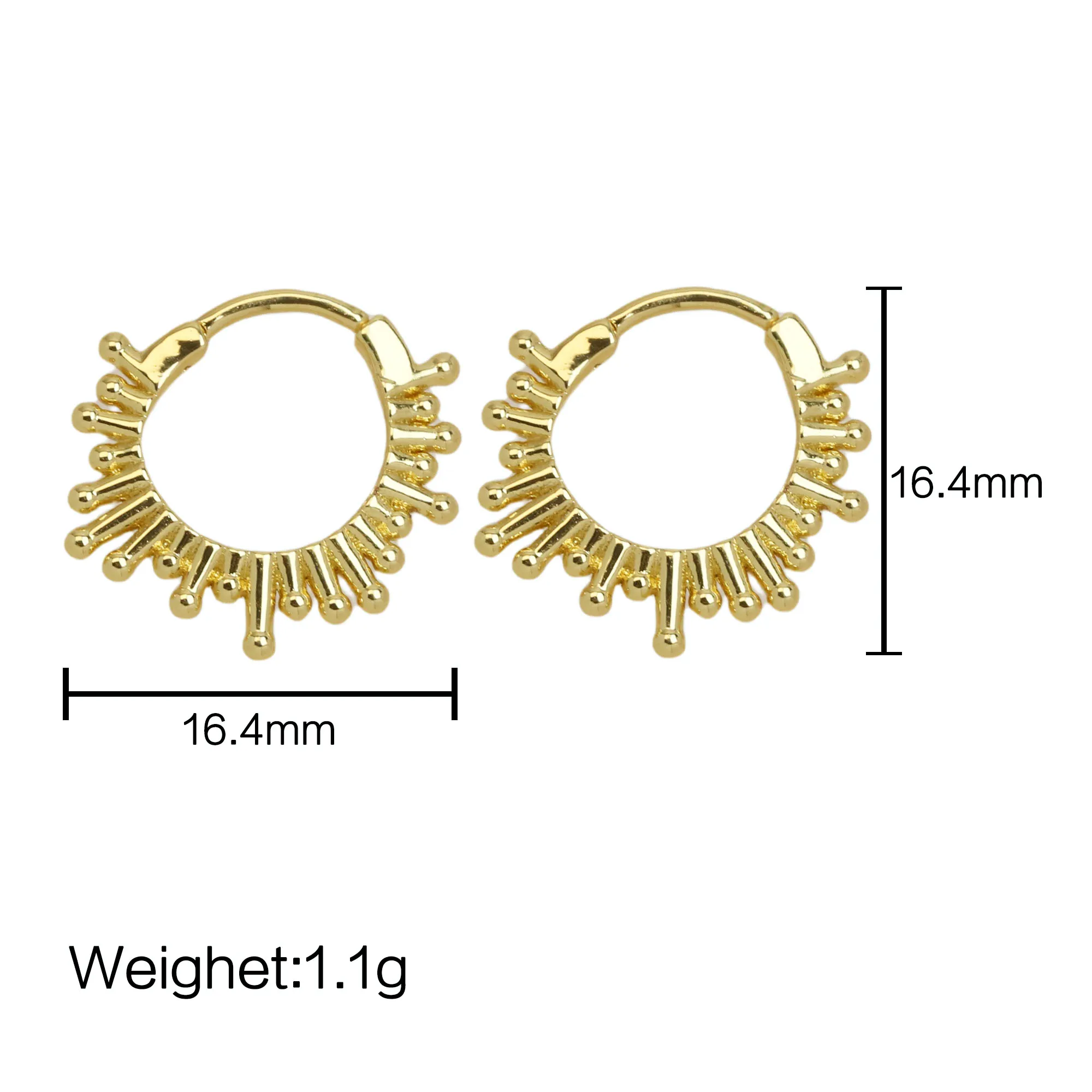 Moissanite Huggie Earrings 10k Gold Marquise Moissanite Hoop Earrings ...