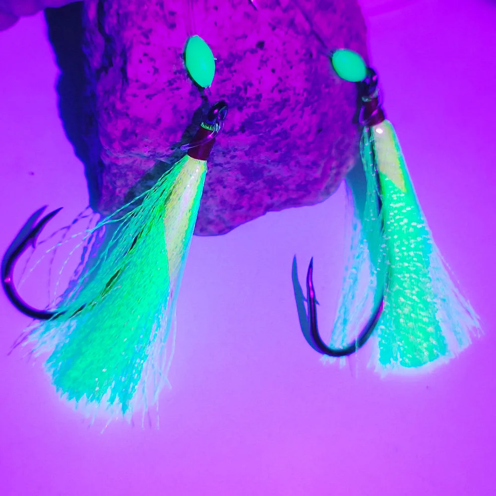 Alpha Fish Skin Fishing Sabiki Rigs 2pcs 6/0 High Carbon Hooks ...