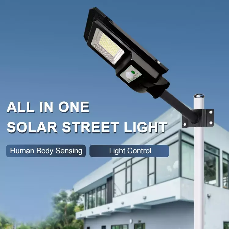 Integrated Street Light Pole Outdoor High Power Led 80w Solar Light ...