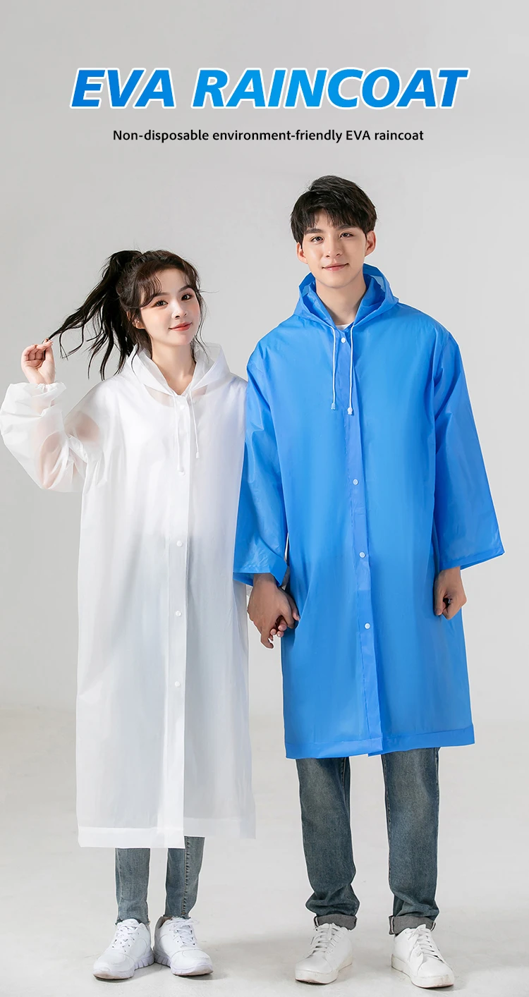 Customized Logo Reusable Pvc Eva Pu Pe Waterproof Raincoat Jacket ...