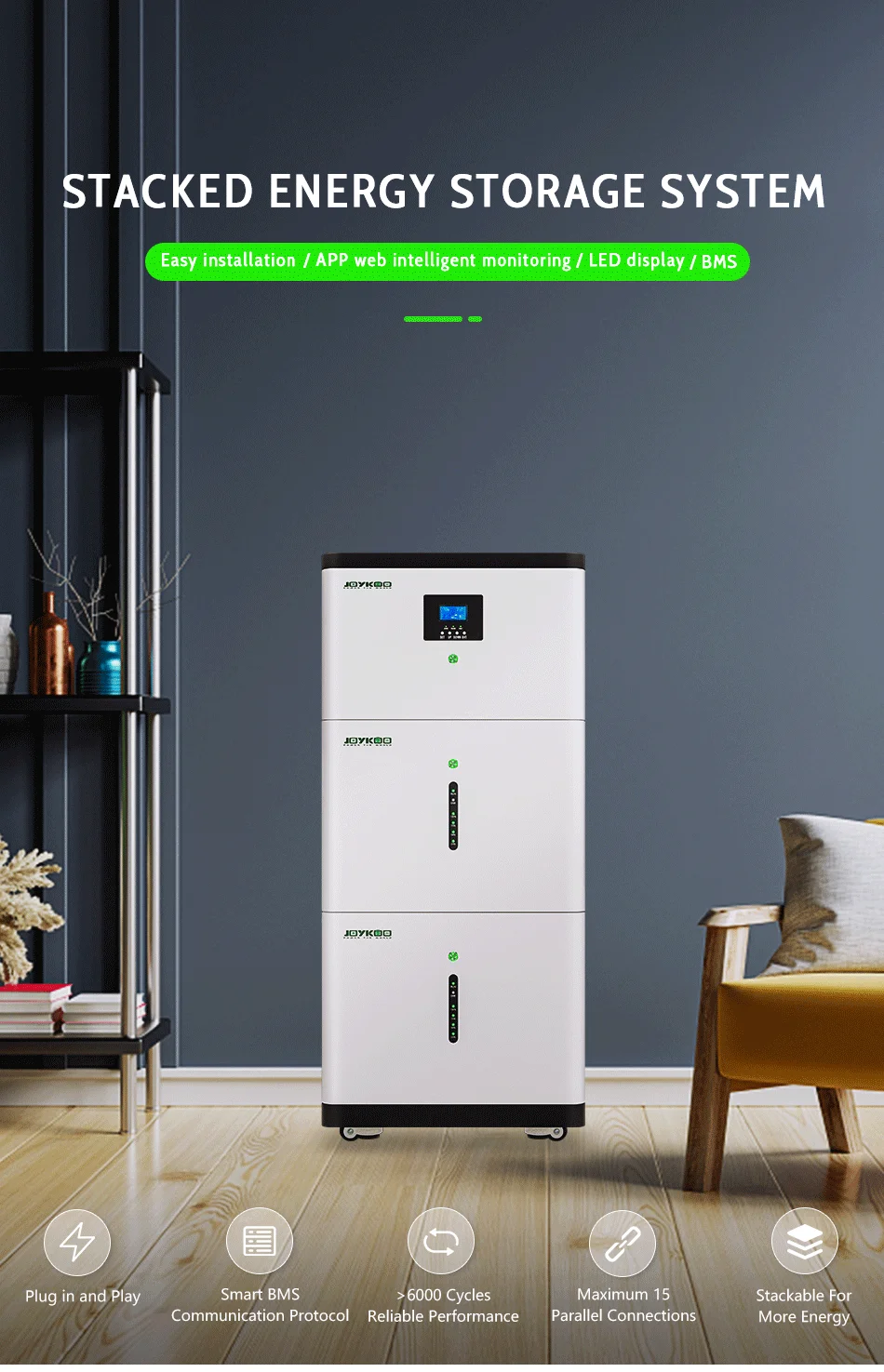 20KWh Home Energy Storage Station Lithium Battery All in One High Power ...