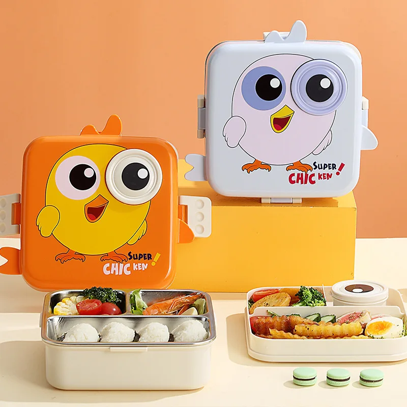 Cute Cartoon Bird Chicken Dinosaur Lunch Box - Yiding
