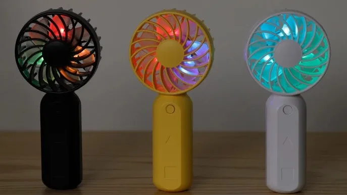 Hand Fan Wrist Hanging Portable Fan Night Light Usb Rechargeable Fans ...