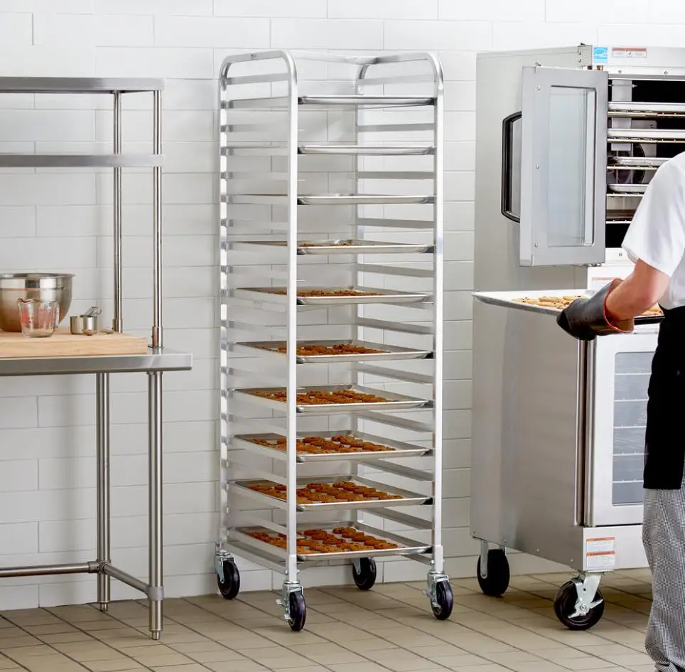 Customized Double Row Bakery Cooling Bakery Rack Stainless Steel Gn Pan ...