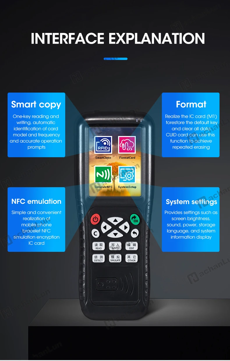 Icopy RFID Copier with Full Decode Function - Smart Card Key