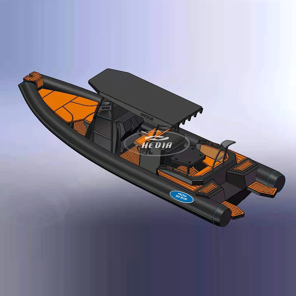 Alibaba.com: RHIB 8m Hypalon Orca Aluminum Hull, Deep V Semi-Rigid Inflatable 10m Luxury Rib ...