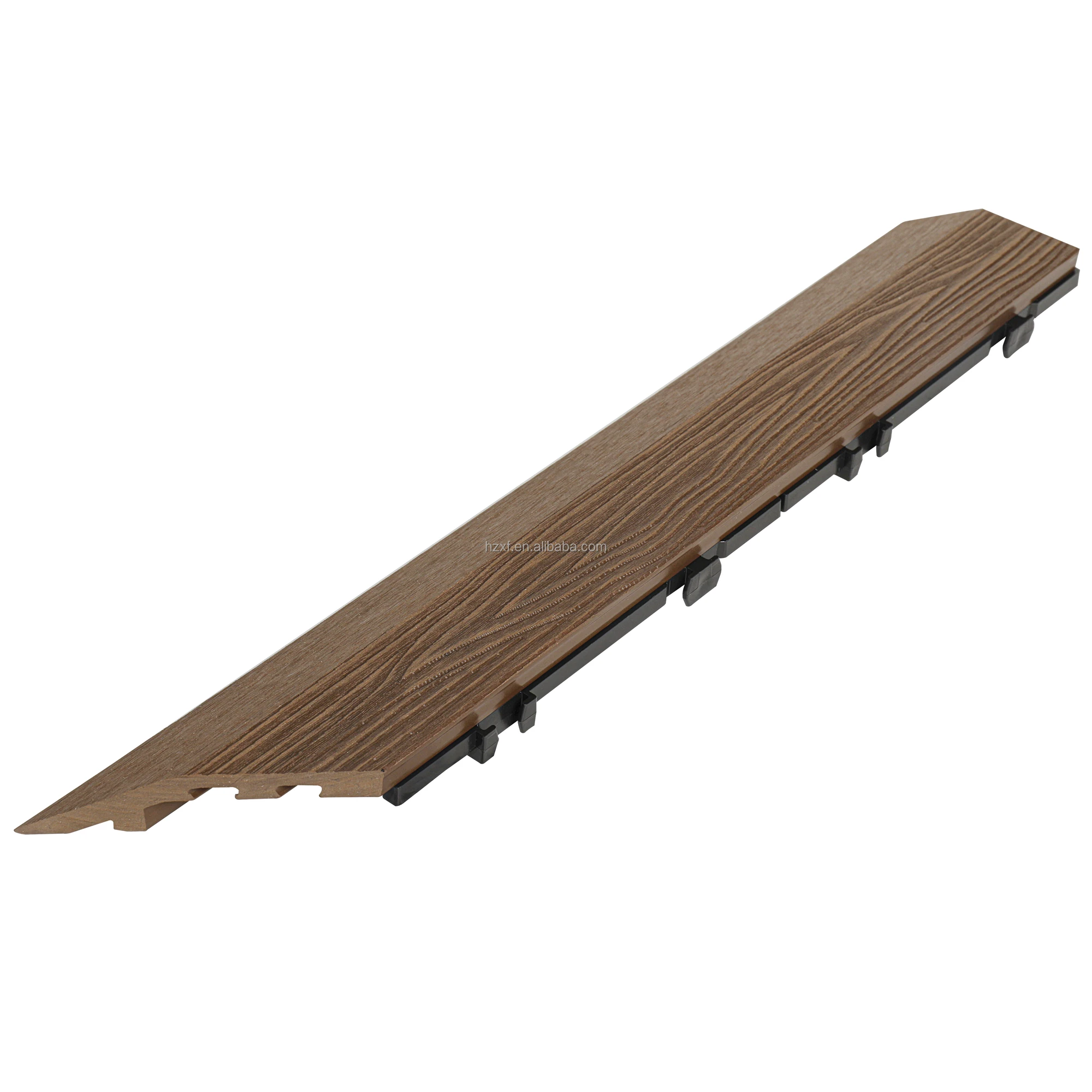 Outdoor Interlocking Decking Tiles WPC 16" Teak Color - Brown XF-C053 ...