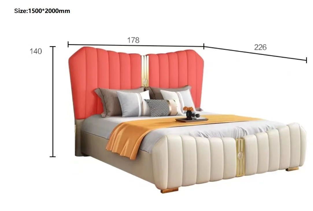 Luxury Modern Master Bedroom Set - 60 or 70 Inch Leather