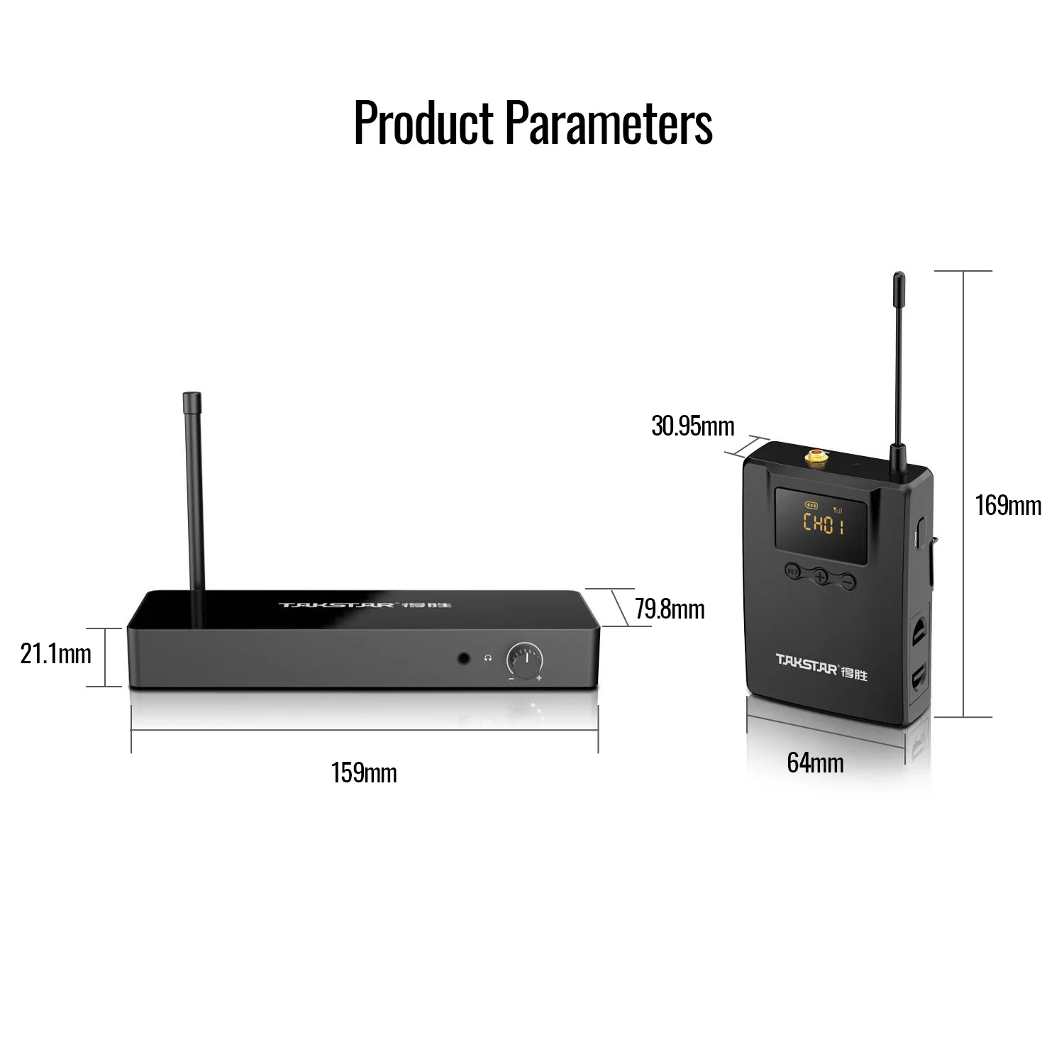 Takstar 10 Channel WPM-300 in-Ear Monitor System for Stage