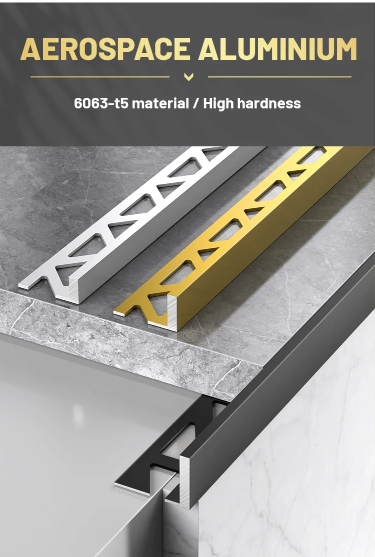 Aluminum Tile Profile Ceramic Tile Corner Bead Material Flexible Tile ...