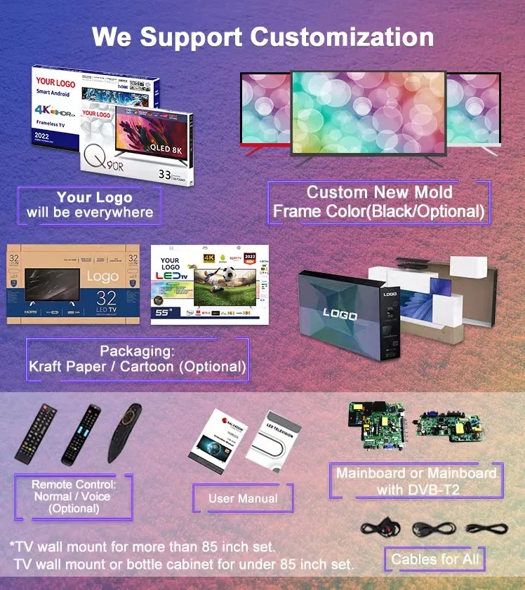 Alibaba.com: 65 Inch 75 Inch 4K UHD TLC QLED Smart TV: vibrant display ...