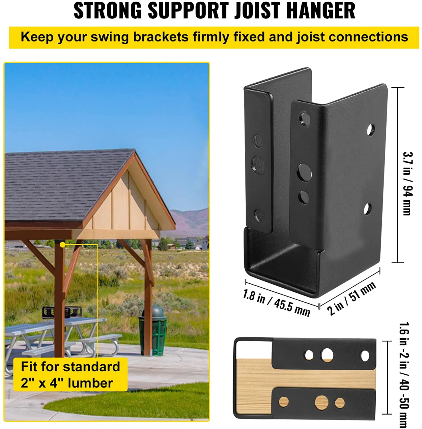2x4 Concealed Joist Hanger - Durable Outdoor Support Bracket