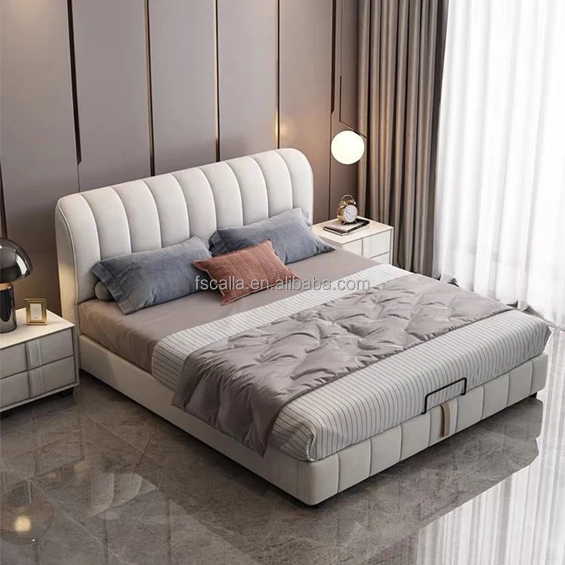 Luxury Queen Bed Frame - Minimalist Italian Designer Wall Bed Sets