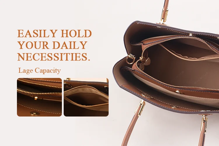 Large Capacity Luxury PVC Leather Ladies Handbag Fashion Tote Women's ...