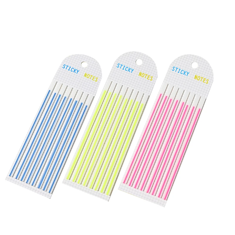 Foska Fluorescent Color Line Transparent Index Notes Paper Highlighter ...