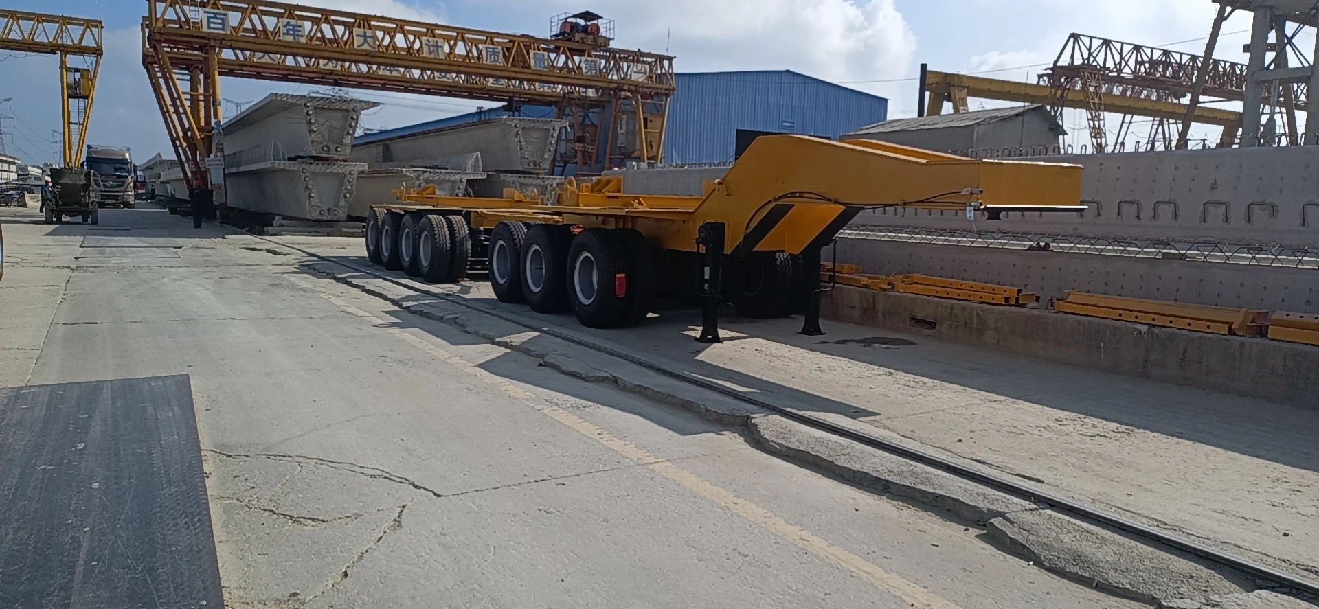 4 Axle 80 Ton Concrete Bridge Transporter Beam Transport Carrier Girder ...