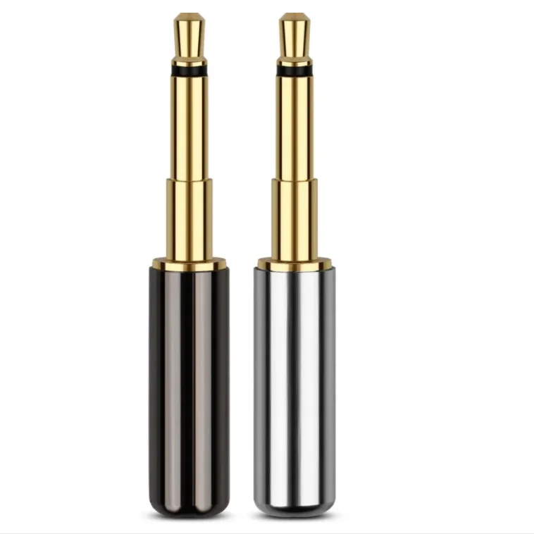 Long 3.5mm 2 Poles Earphone Plug Bright Metal Shell Audio Jack Wire ...
