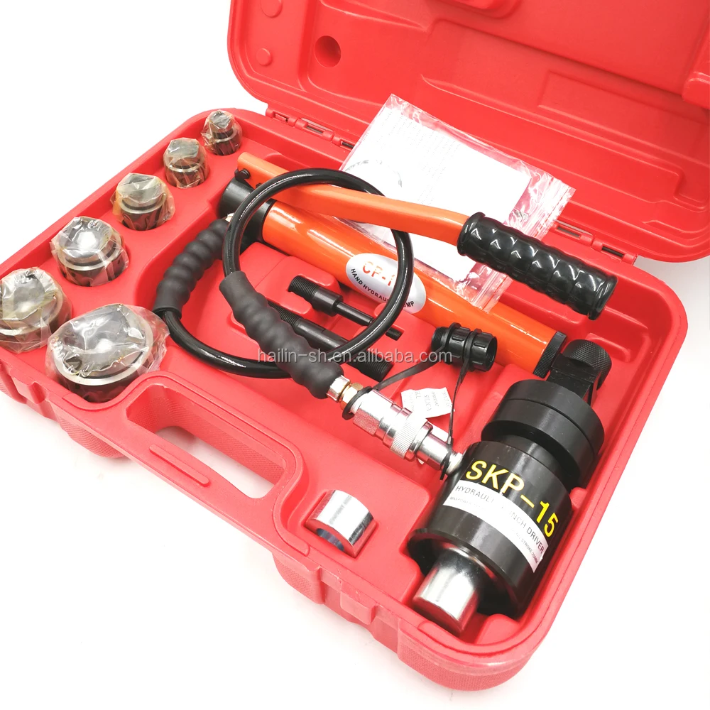 SKP-15 Manual Hydraulic Knockout Punch Set - Efficient Hole Making