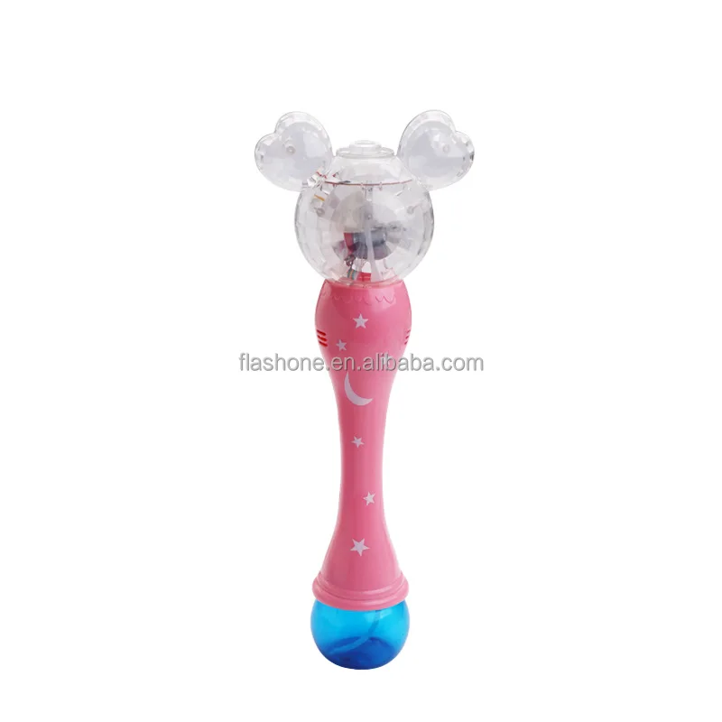 LED Flash Bubble Wand Music Bubble Stick Gun Kids' Electric Mouse ...
