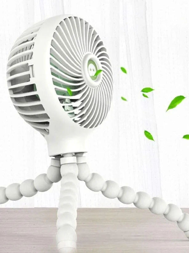 Octopus Deformation Cartoon Folding Usb Fan Charging Mini Handheld Baby ...