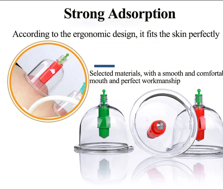 Hand Pump Disposable Hijama Therapy Vacuum Cup Set Suction Cupping ...