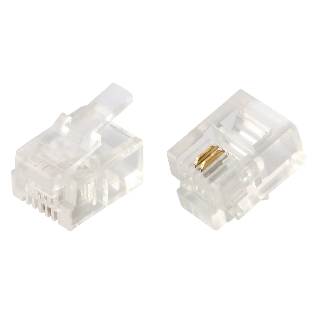 RJ11 telephone crystal head modular plugs RJ11 6P2C short ...