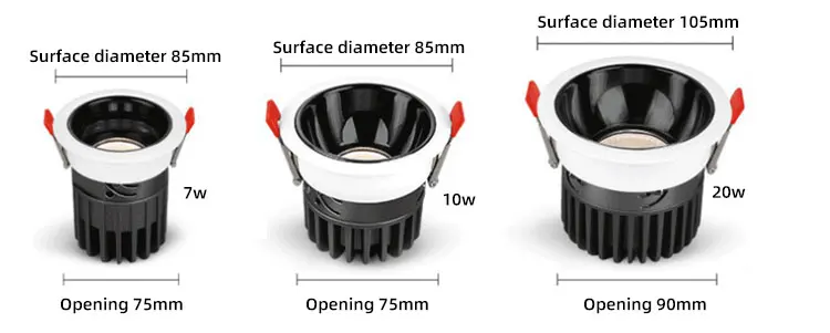 Led Trimless Cob Spotlight 10 Inch High Color Rendering Anti-glare ...