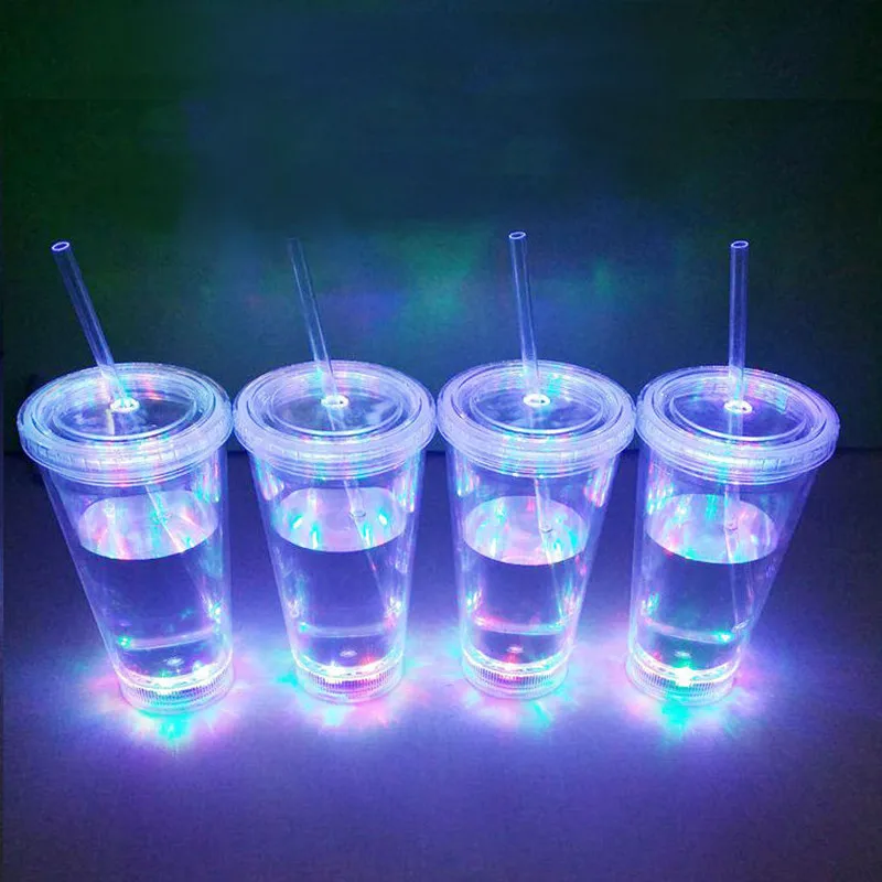 450ml Double Wall LED Light up Tumbler Cups - Reusable & BPA Free