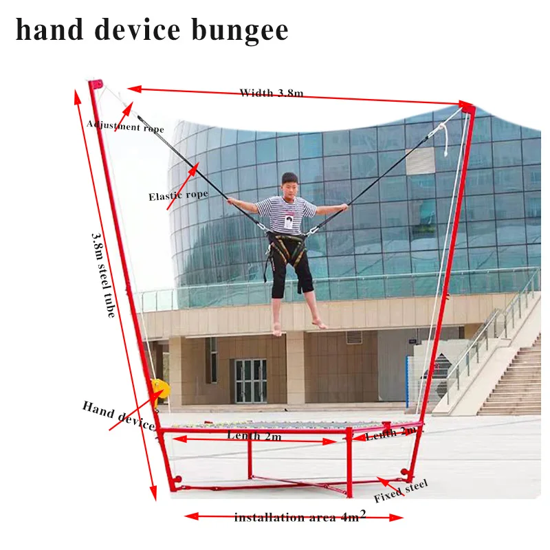 Hand-winch Folding Spring Bungee for Bungee Trampoline Jumping