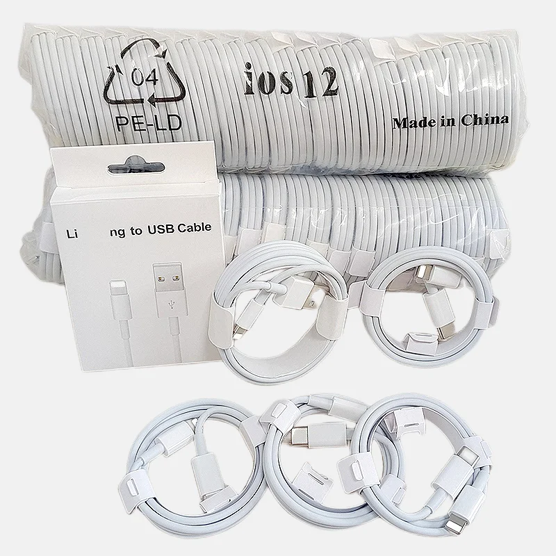 Cheap High Quality Usb Charger Cable For Apple Iphone Mobile Phone Fast Charging White 1m ...