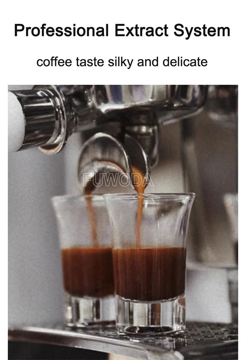Fuwoda Commercial Coffee Machine - Dual Head & Smart Touch