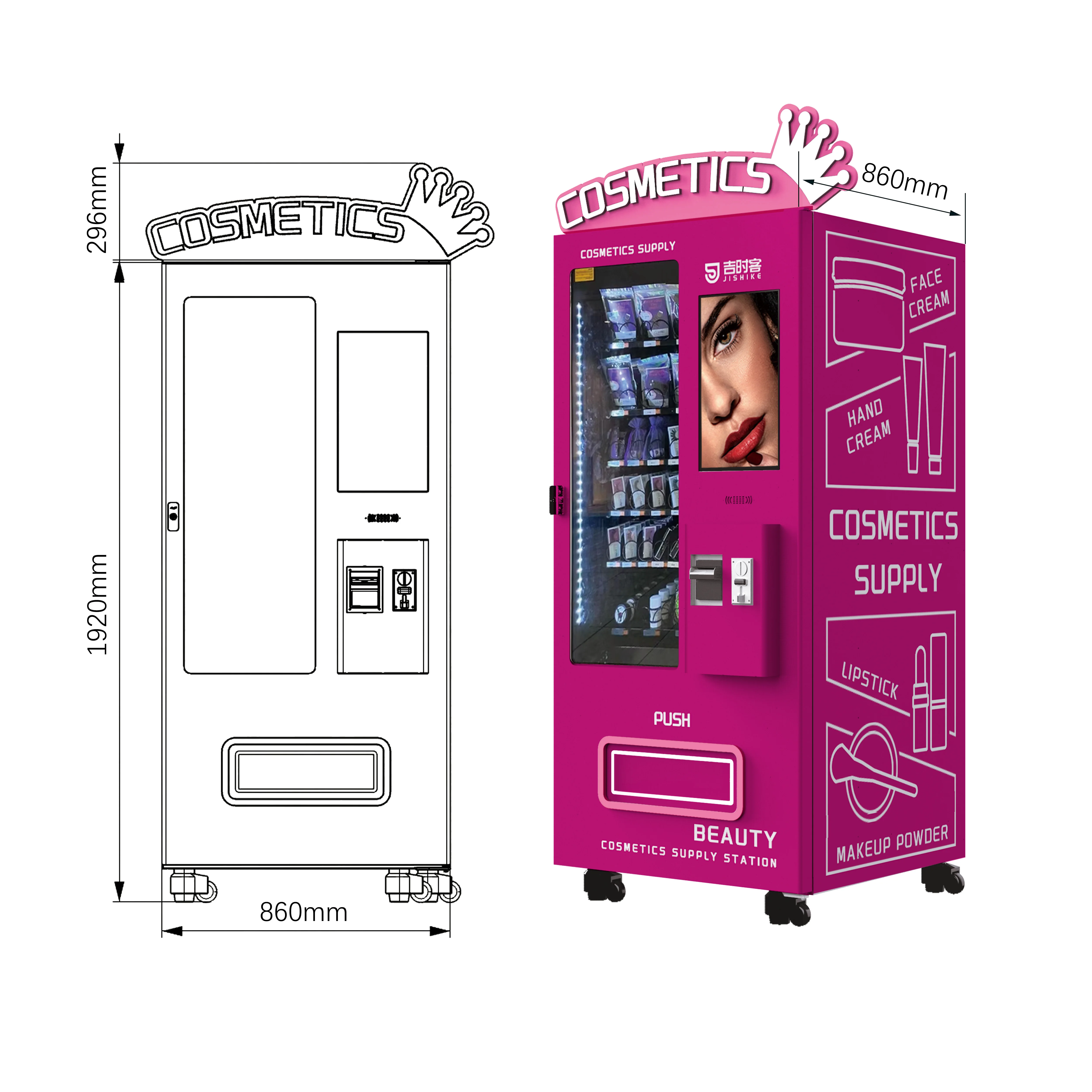 JSK Automatic Automatic Nail Vending Machines Makeup Beauty ...