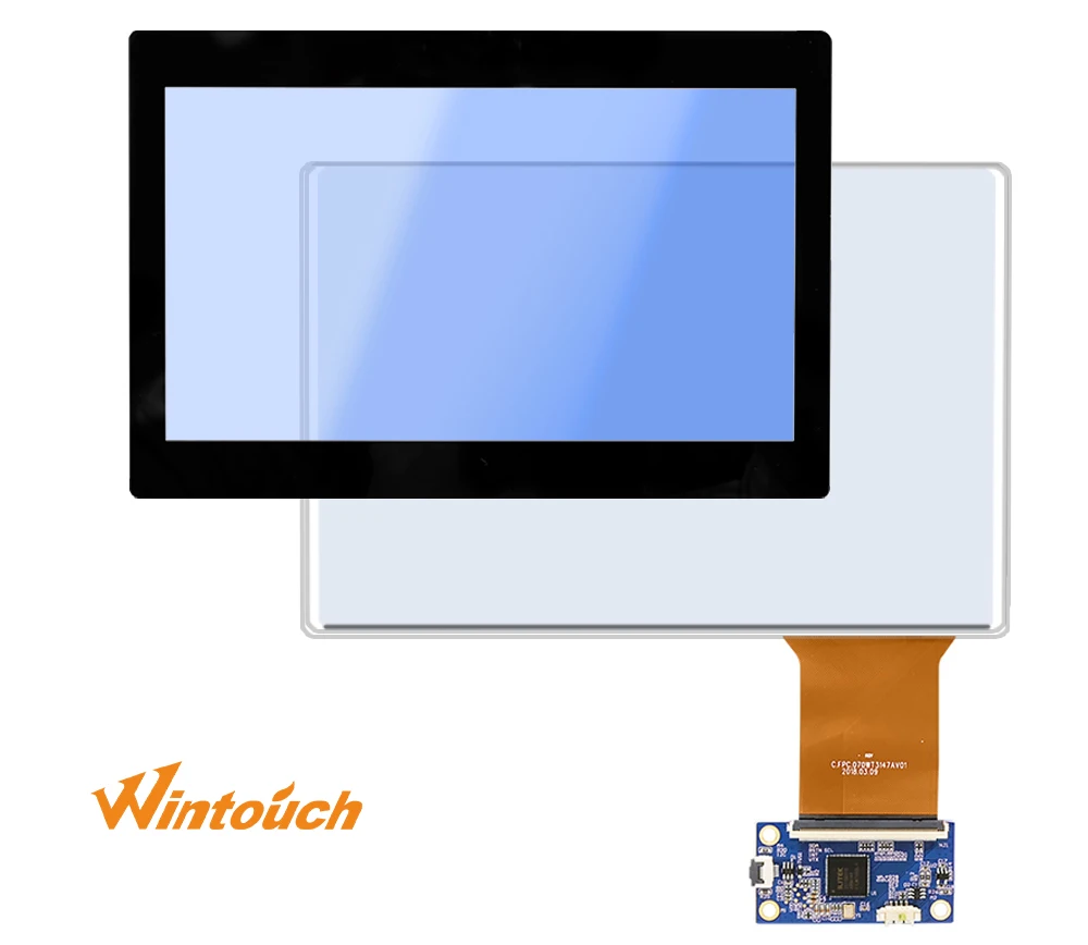 7 Inch Touchscreen I2c Projected Capacitive (pcap) Touch Screen Panel,Touch Screen Overlay Kit ...
