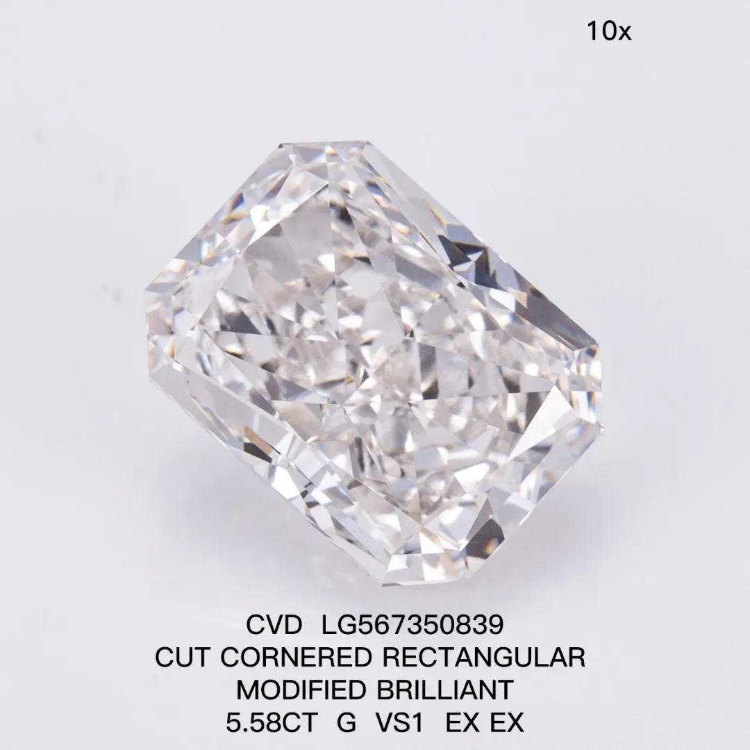 Messi Gems Cvd Rectangular 5.58ct G Vs1 Ex Ex Diamond Igi Certificate Diamond - Buy Lab Grown ...