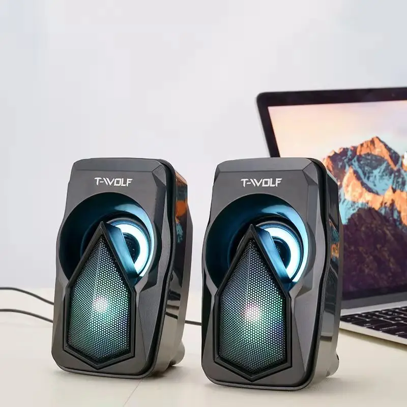 Twolf S11 Multimedia Wired Loudspeakers Usb 2.0 Gaming Speaker With Rgb ...