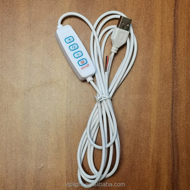 5v Usb Connector To Open Wire End Push Button Power On Off Switch Cable ...