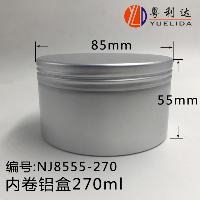 270 Ml Custom Round Aluminium Container Packaging Cream Tin Jar ...