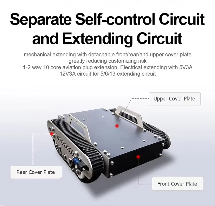 Tins3 Mini Tank Crawler Robot - Tracked RC Car with Camera