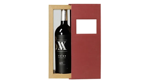 Mdf Veneer Packaging Gift Box Single Bottle Wooden Handmade Cardboard ...