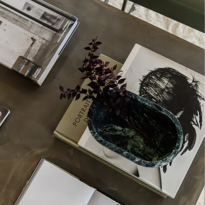 Stonekocc Luxury Wabi-Sabi Natural Marble Calacatta Viola Storage Tray ...