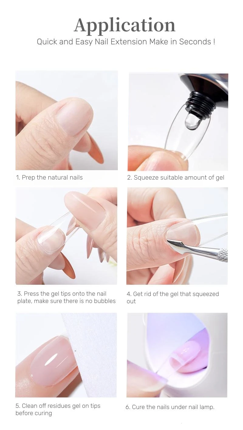 MyBeautyNails Press on Nails Jelly Tab Adhesive Glue Aluminum Tube ...