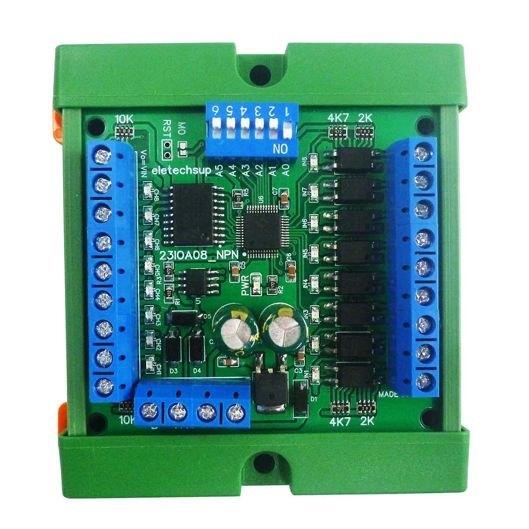 8-48ch Rs485 Npn Pnp Input Output Port Remote Control Switch Plc Io Expansion Board Din35 Modbus ...