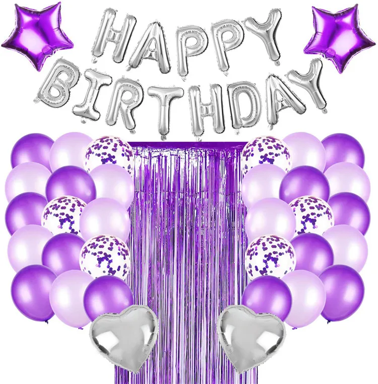Purple Happy Birthday Sign