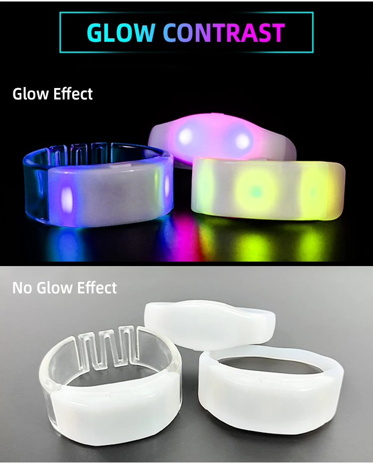 Custom Logo Led Bracelets Concerts Bar Nightclub Wedding Party Event ...
