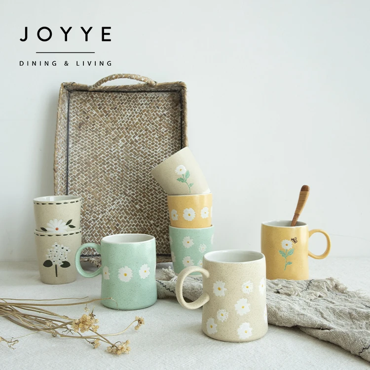 JOYYE Summer Flower Ceramic Mugs - Handmade & Sustainable