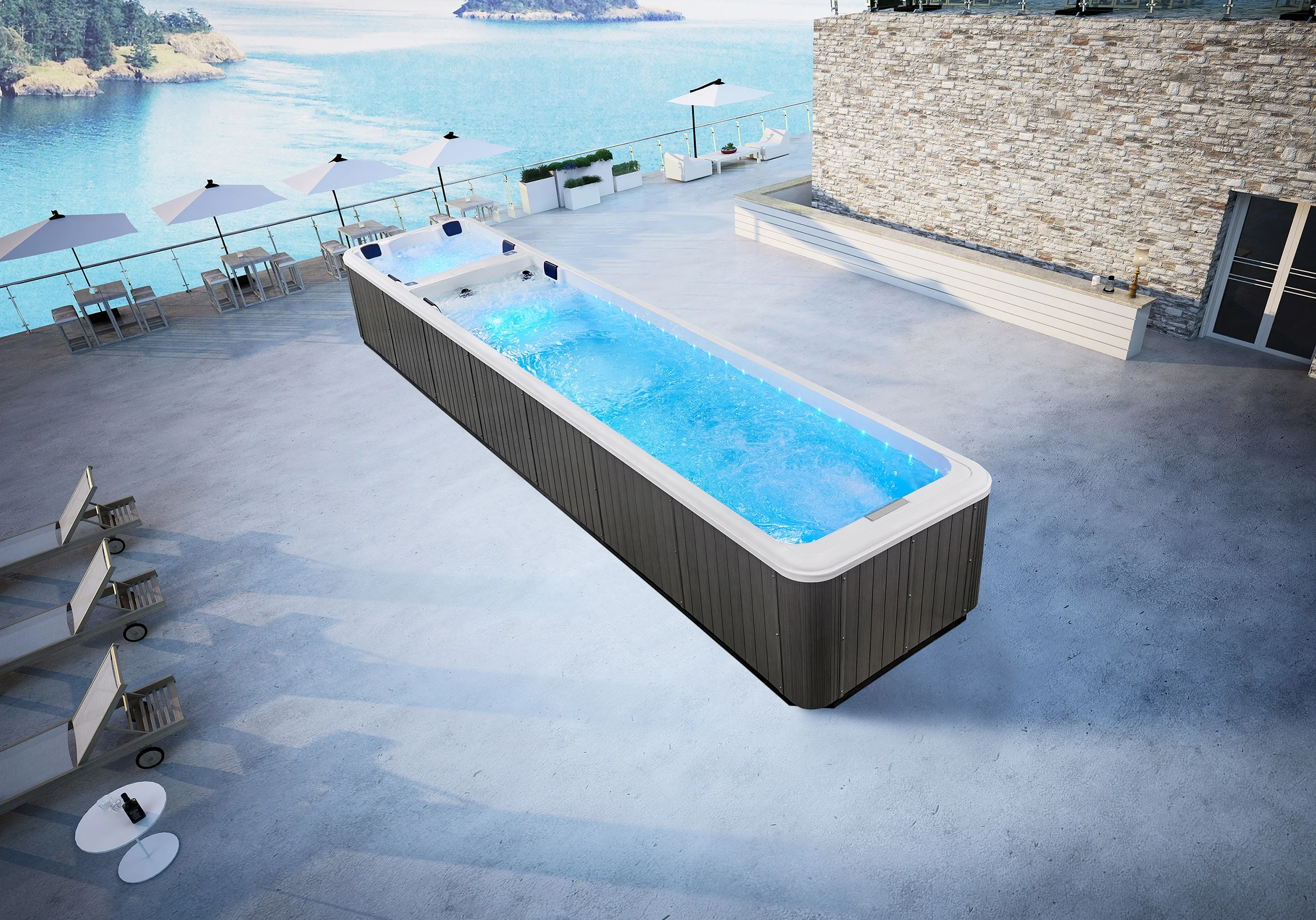10 Meter USA Acrylic Endless Swim Pool FS-S10 - FACESPA
