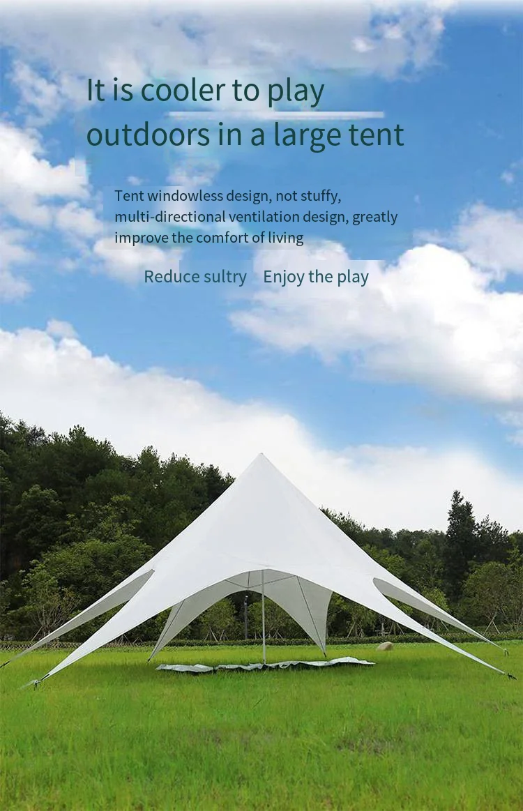 Large Single Double Triple Peaks Star Canopy Tent 210d Oxford Fabric ...