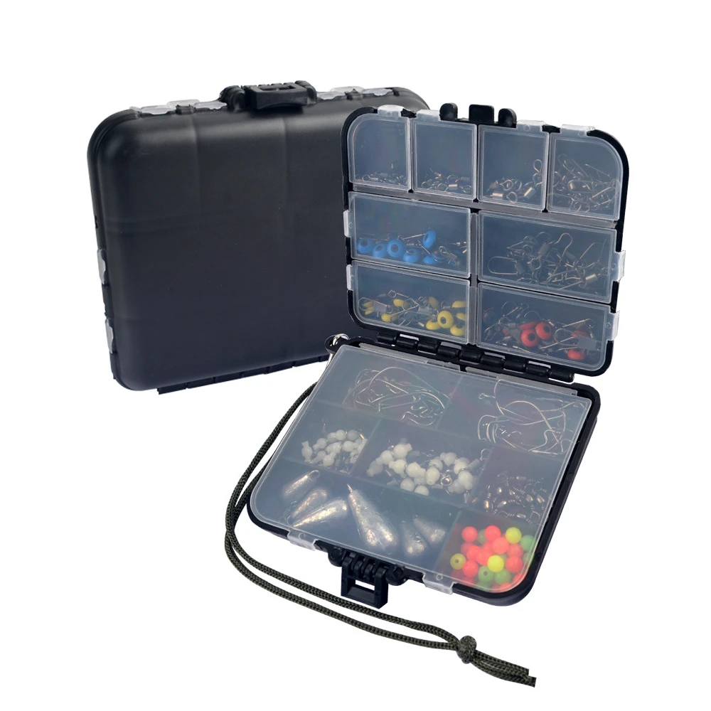 177 Pcs/box Fishing Accessories Set Crank Hook Sea Fishing Lead Sinker ...
