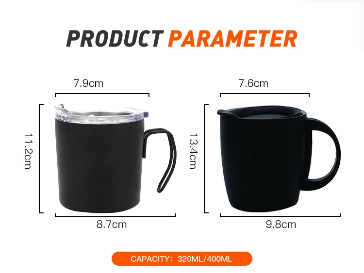 Double Wall Coffee Cup With Handle 12oz Beer Cup Wine Tumbler Insulated ...